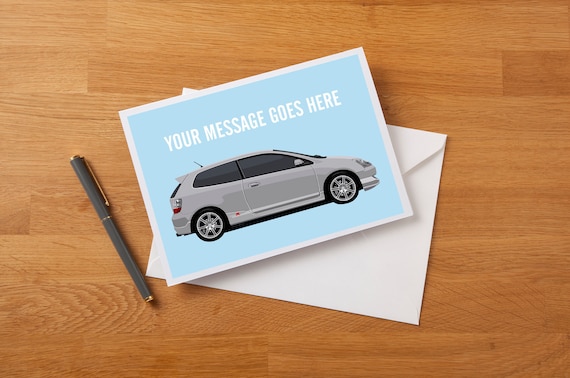 Personalised Civic Type R Fan Art Greetings Card - Etsy