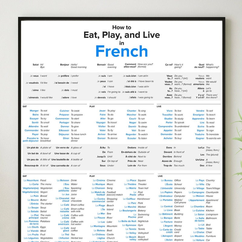 French Language Posters - Etsy