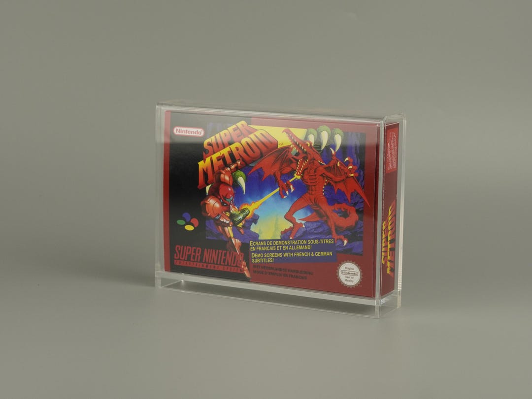 Acrylic Display Case Box for Super Nintendo SNES Game Box With Uv ...