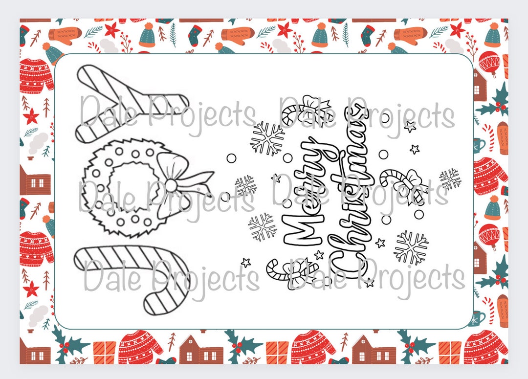 Festive Christmas Colouring Pages 2 per Page: Delightful Designs for ...