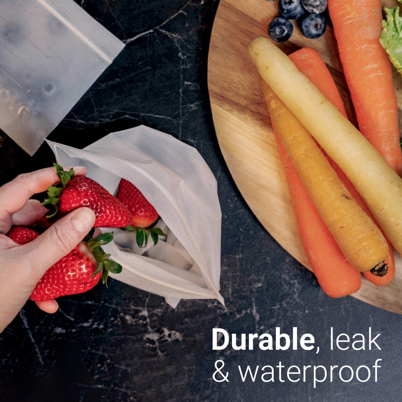 Vove Compostable Zip Bags: Eco-friendly, Leak-proof & Freezer-safe Food ...