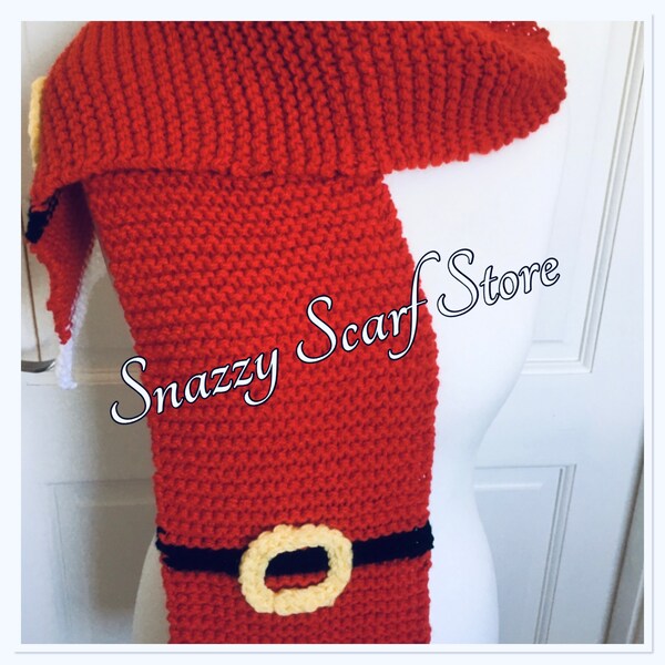 Santa Scarf - Etsy