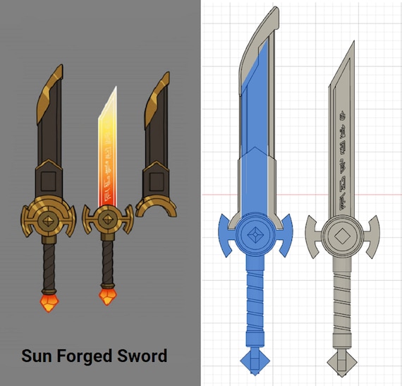 Sun-forged-sword - Etsy