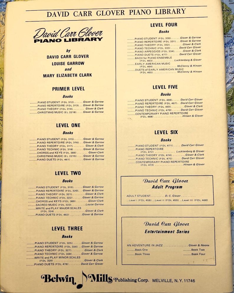 Piano Theory Level One Programmed Text First Edition 1967 Mary ...