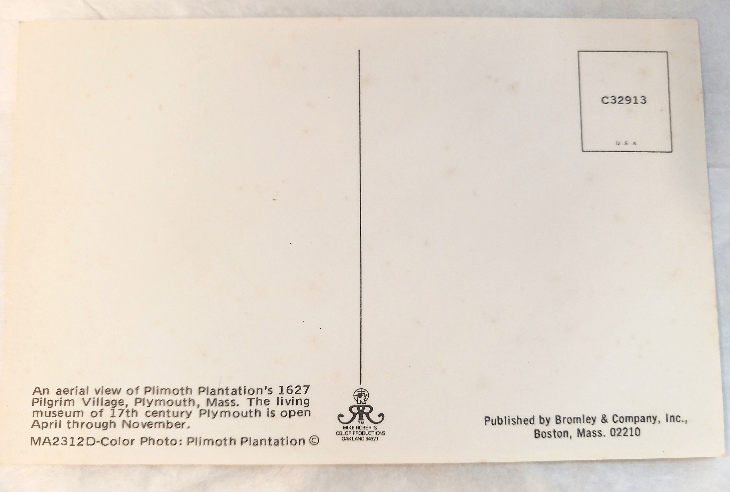 Aerial View of Plimoth Plantation's 1627 Pilgrim Village Postcard.. - Etsy