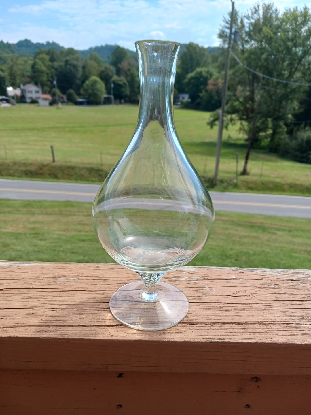 Genie Shape Clear Glass Decanter Swirl Stem.. - Etsy