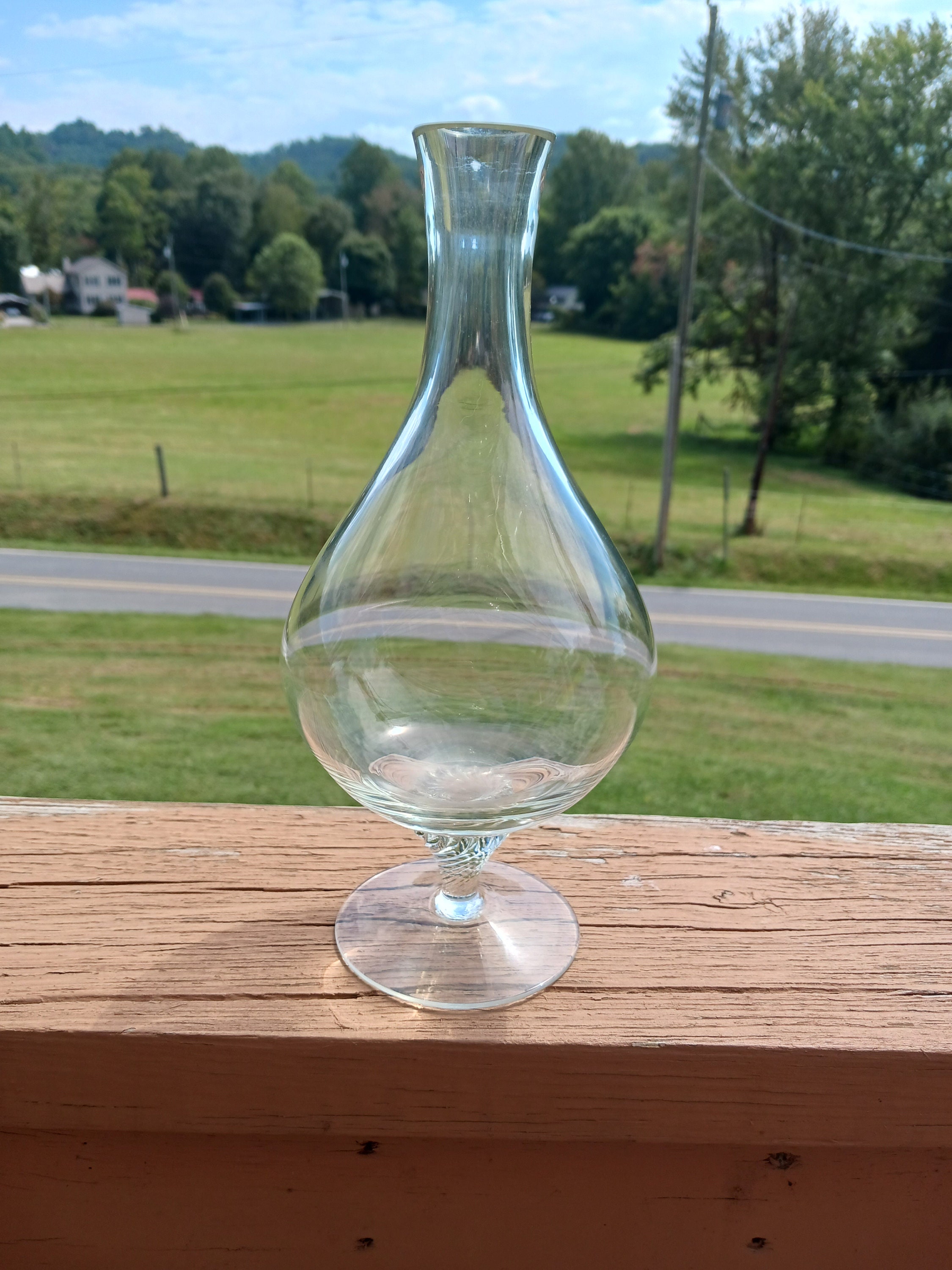 Genie Shape Clear Glass Decanter Swirl Stem.. - Etsy