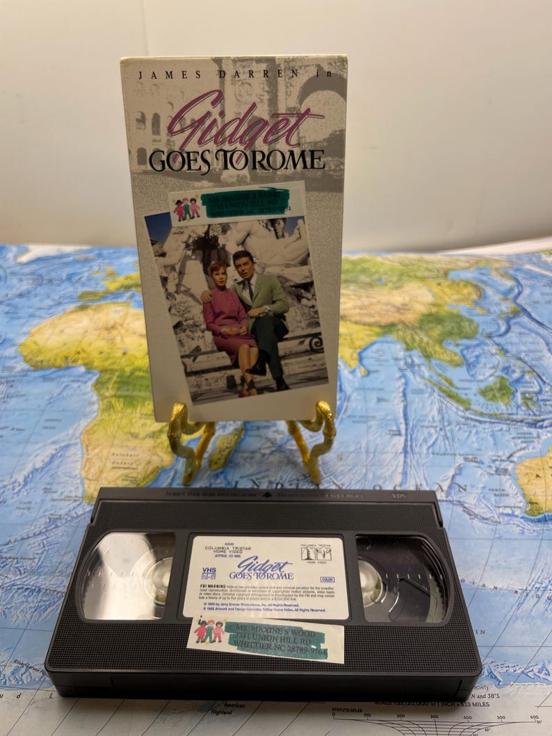 Gidget Goes to Rome VHS James Darren Cindy Carol Landis 1992 Color 101 ...