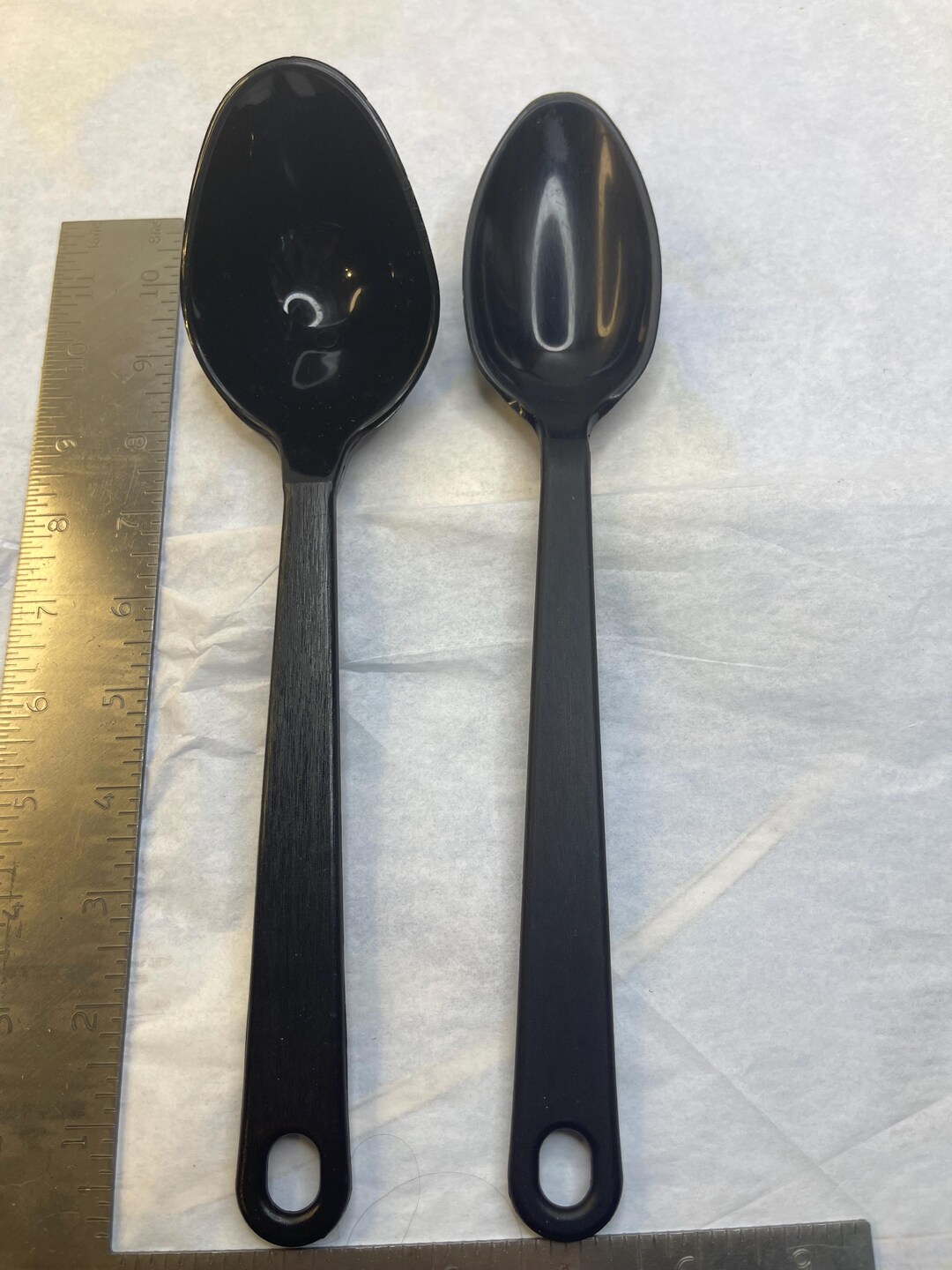 2 Tailor Made Products Black Kitchen Utensils Spoon and Ladle USED 11 ...
