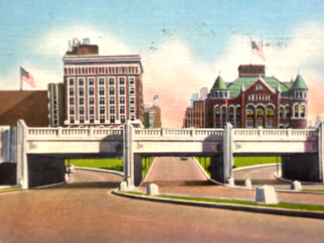 Triple Underpass Dallas Texas Vintage Color Postcard 1948.. - Etsy