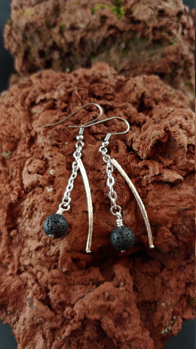 Chain Lava Earrings Powerful Chain Earrings Handmade in - Etsy