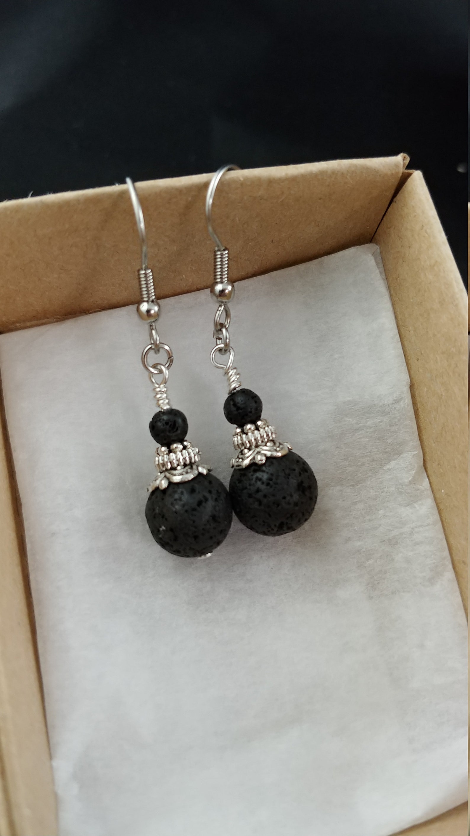 Elegant Icelandic Handmade Lava Rock Earring Combination of - Etsy