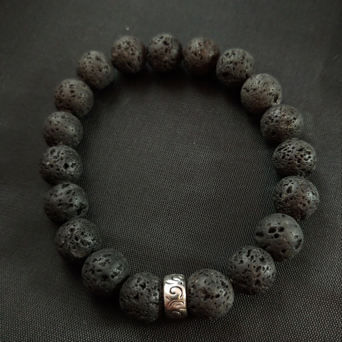 Plain Lava Bracelet With Beautiful Large 10mm Lava Beads - Etsy