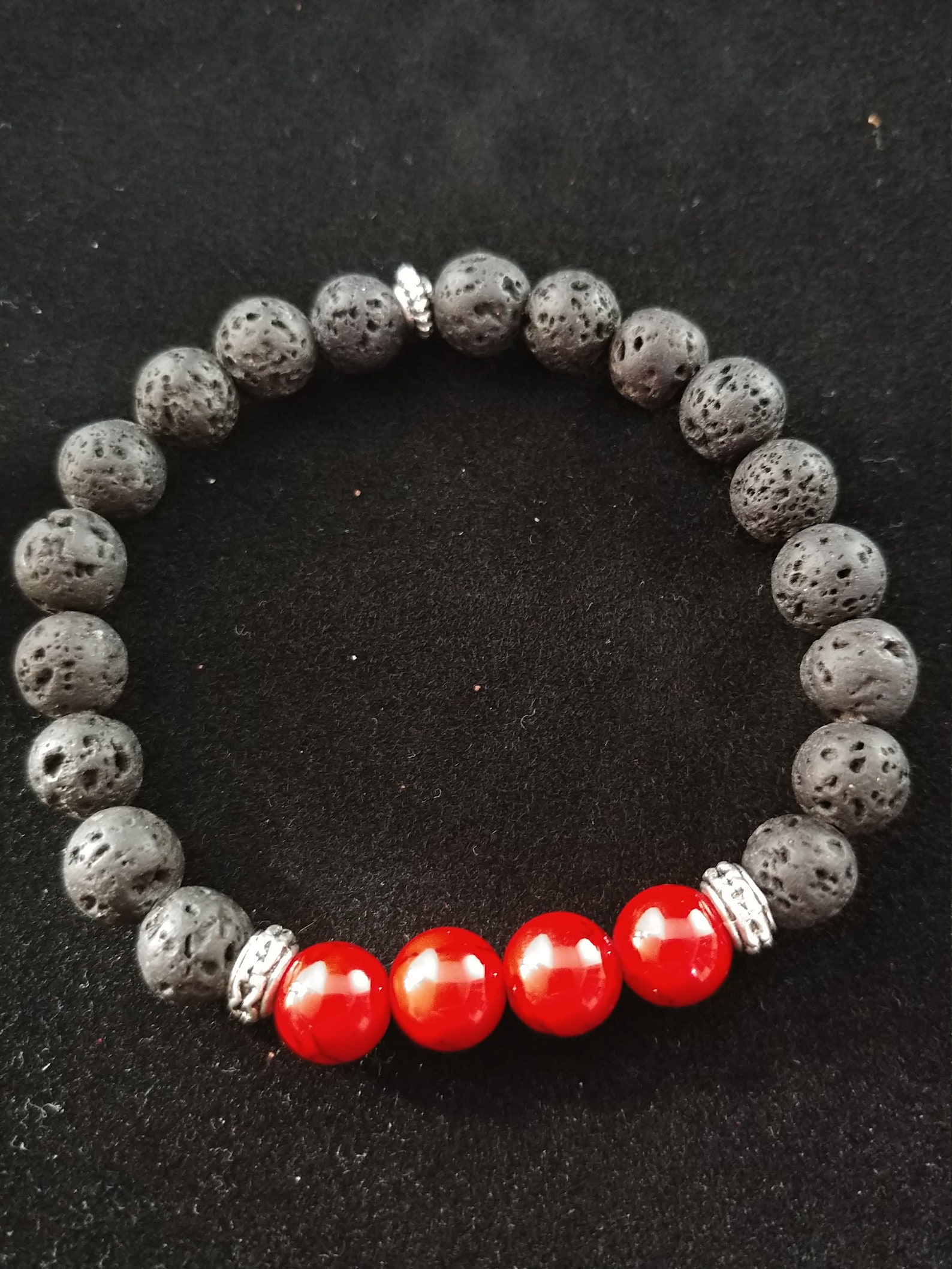 Volcano Fire Bracelet Handmade Lava Bracelet With Dyed - Etsy