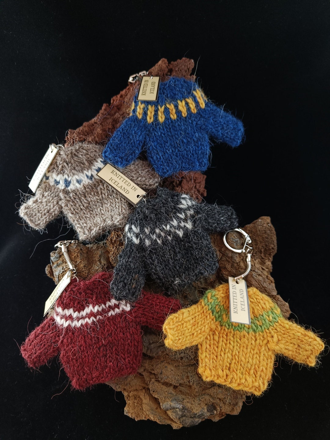 Lopapeysa - Icelandic Wool Sweater Keychains - Icelandic Handknitted ...