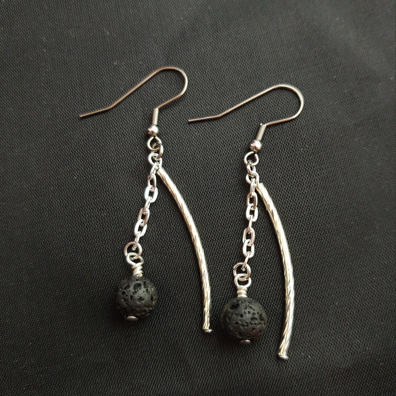Chain Lava Earrings Powerful Chain Earrings Handmade in - Etsy