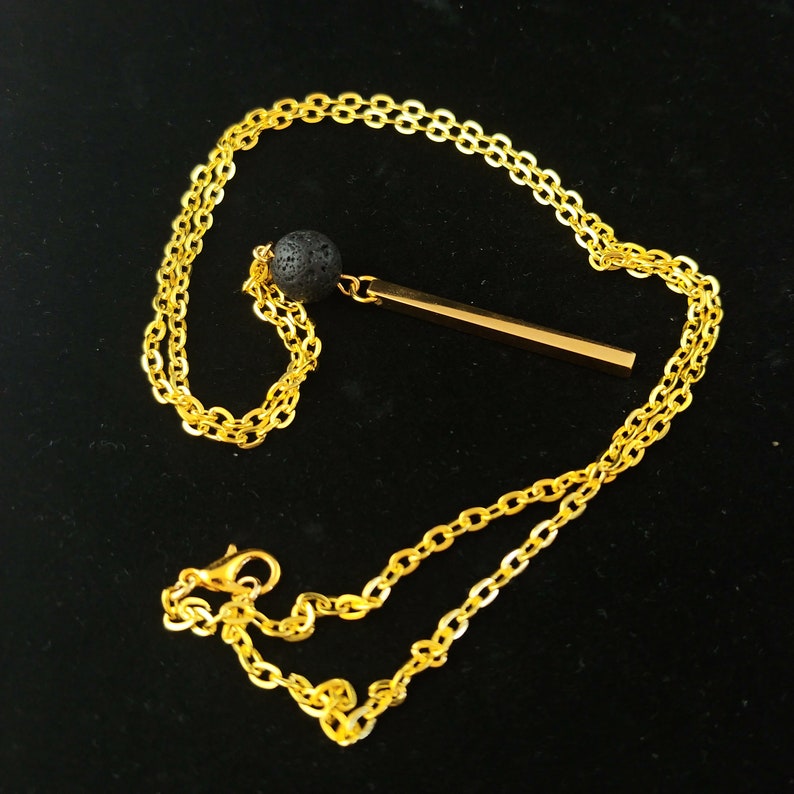 The Lava and Golden Bar Jewelry Set Set of Earrings and | Etsy