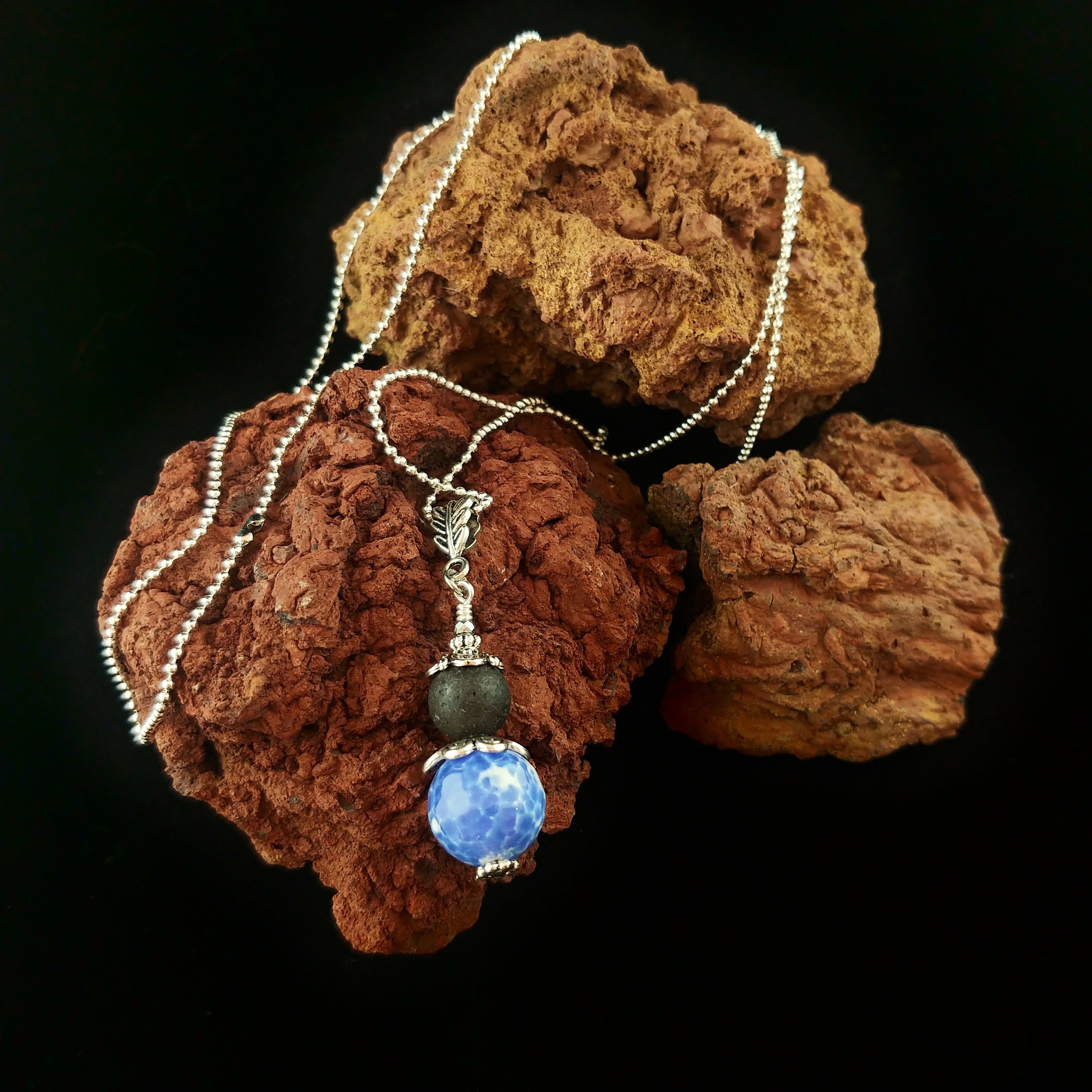 Agate and Lava Necklace Made in Reykjavik Iceland - Etsy UK