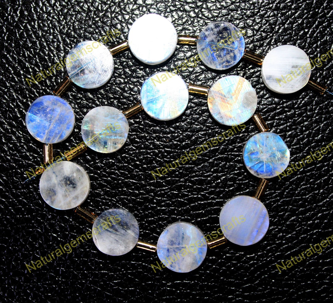 Natural White Rainbow Moon Stone, Top Drilled Gemstone, Quantity 10 ...