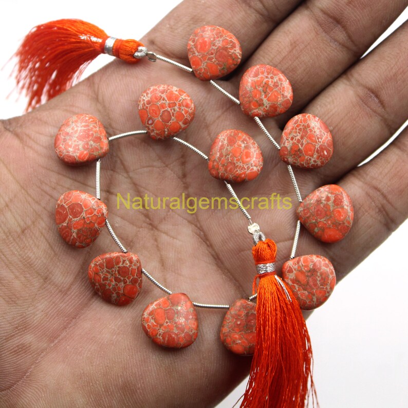 Orange Howlite Turquoise Gemstone 10 Pieces Top Drilled - Etsy
