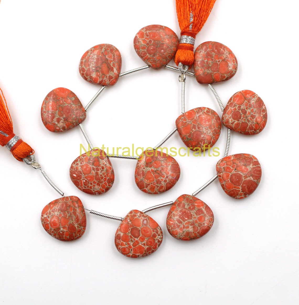 Orange Howlite Turquoise Gemstone 10 Pieces Top Drilled - Etsy