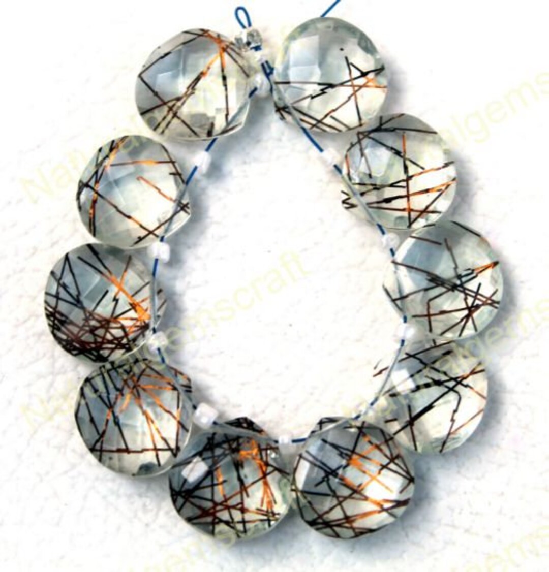 10 Pieces Copper Rutile Gemstone Jewelry, Copper Rutile Gem, Copper ...
