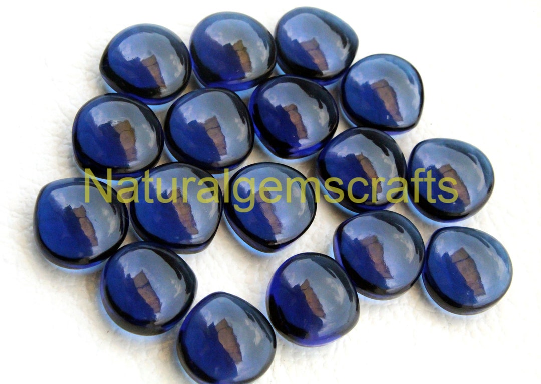 London Blue Quartz Gemstone, 10 Pieces Polished Gemstone, Top Drilled ...