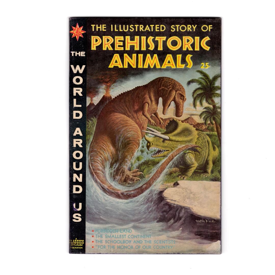 Vintage Comic Book Illustrated History of Prehistoric Animals From the ...