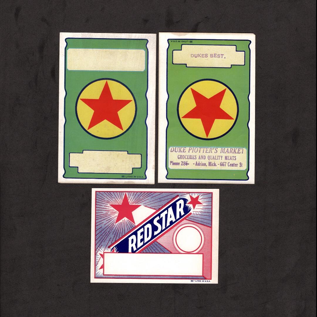 Lot of 3 Vintage Broom Labels Depicting Red Stars Circa 1940’s - Etsy