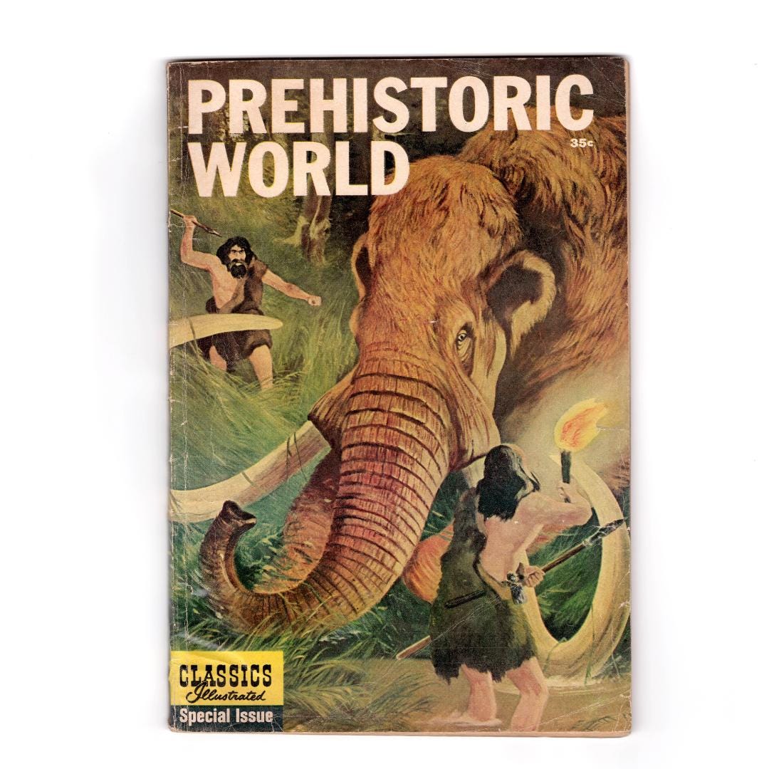 Vintage Comic Book “prehistoric World” Part of the Classics Illustrated ...