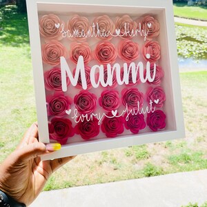 Floral Shadow Box | 3D Roses | Ombré Flowers | Name Shadow Box ...
