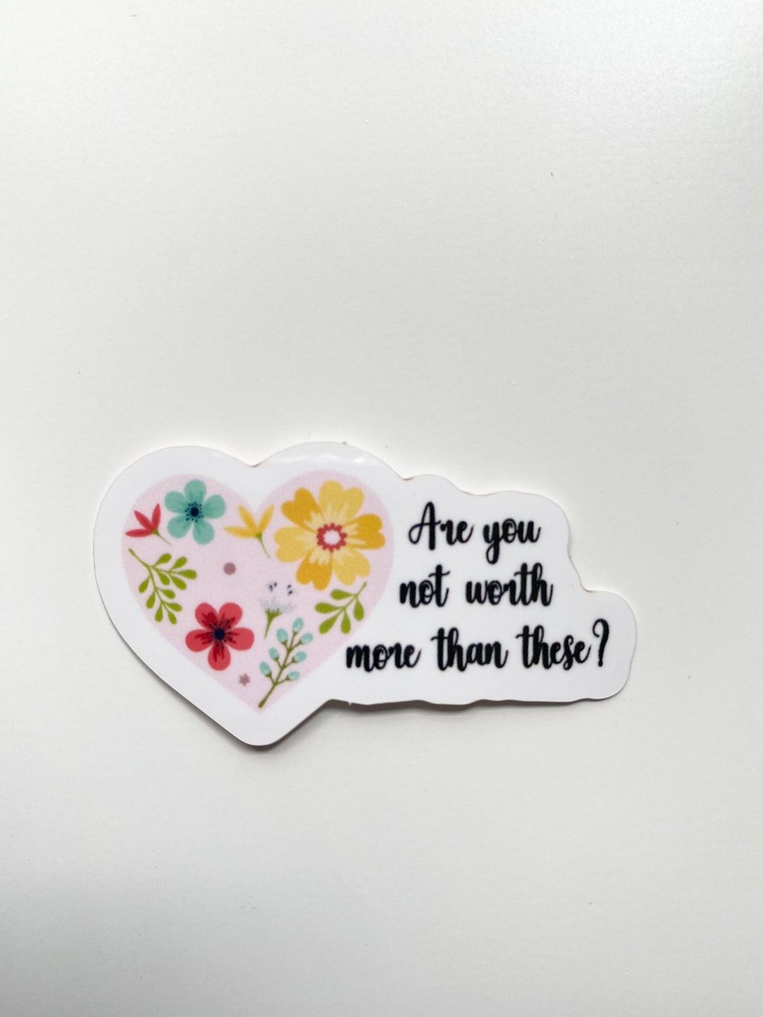 Floral Heart Sticker: Pioneer School Gift, Baptism Gift - Etsy