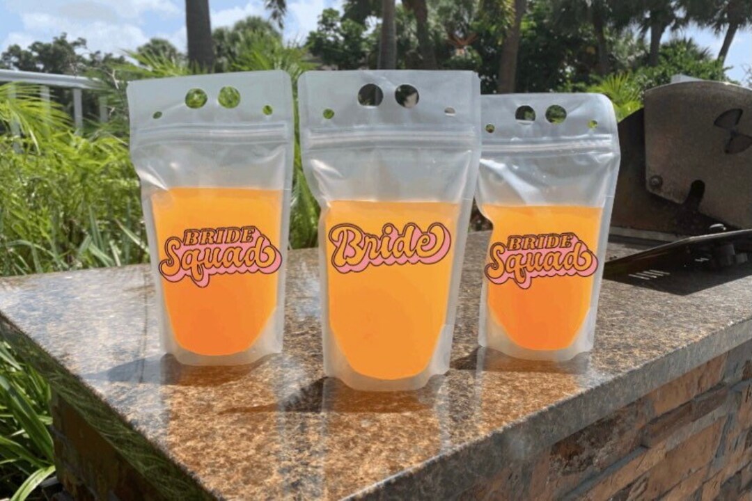 Drink Pouches - Juice Pouches - Alcohol Drink Pouches - Reusable Drink ...