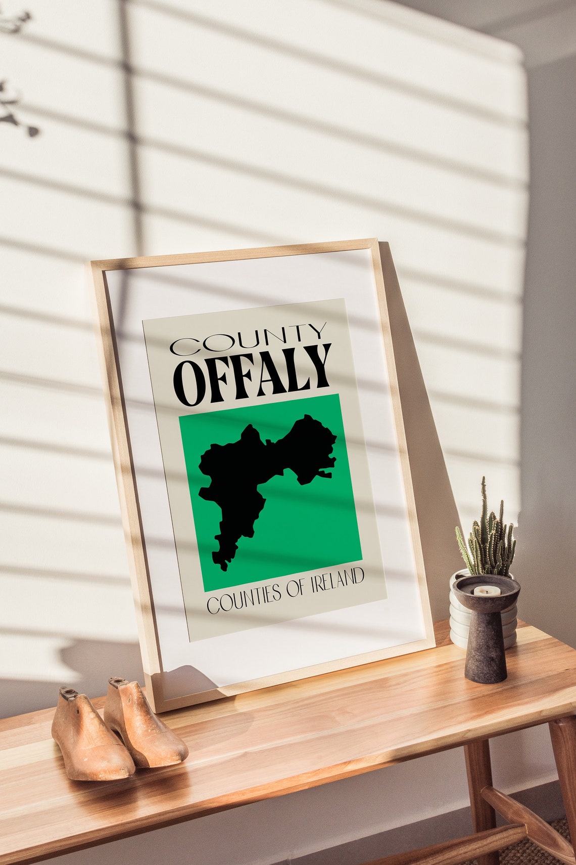 County Offaly Map Ireland Map Print Counties of Ireland - Etsy