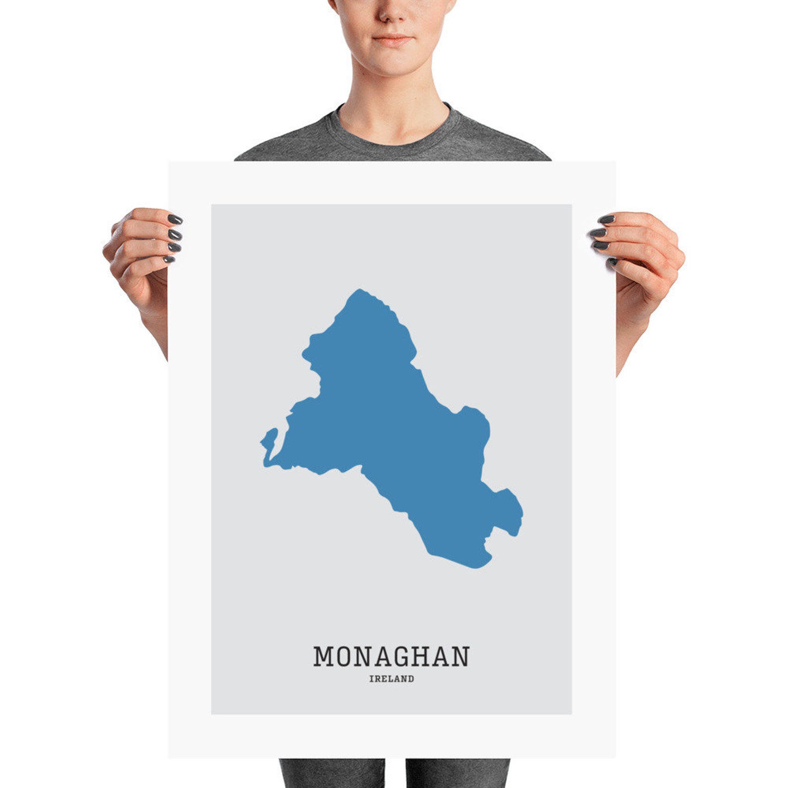 Monaghan Map Print // Map of Monaghan Print // Monaghan Art Print ...