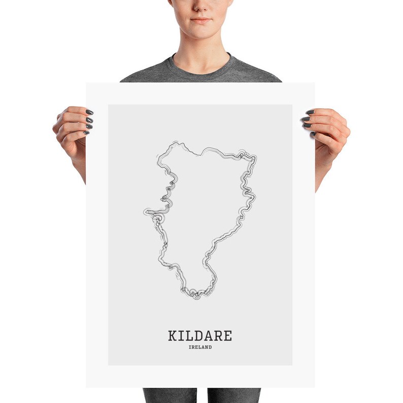 Map Line Art | County Kildare Map | Ireland Map Print | Minimal Map ...