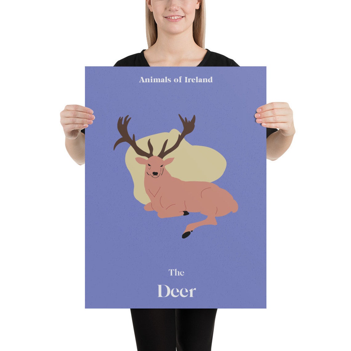 Deer Print // Irish Animal Print // Deer Illustration // Animals of ...