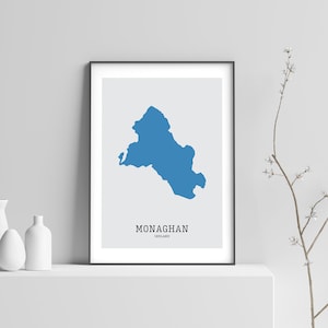 Monaghan Map Print // Map of Monaghan Print // Monaghan Art Print ...