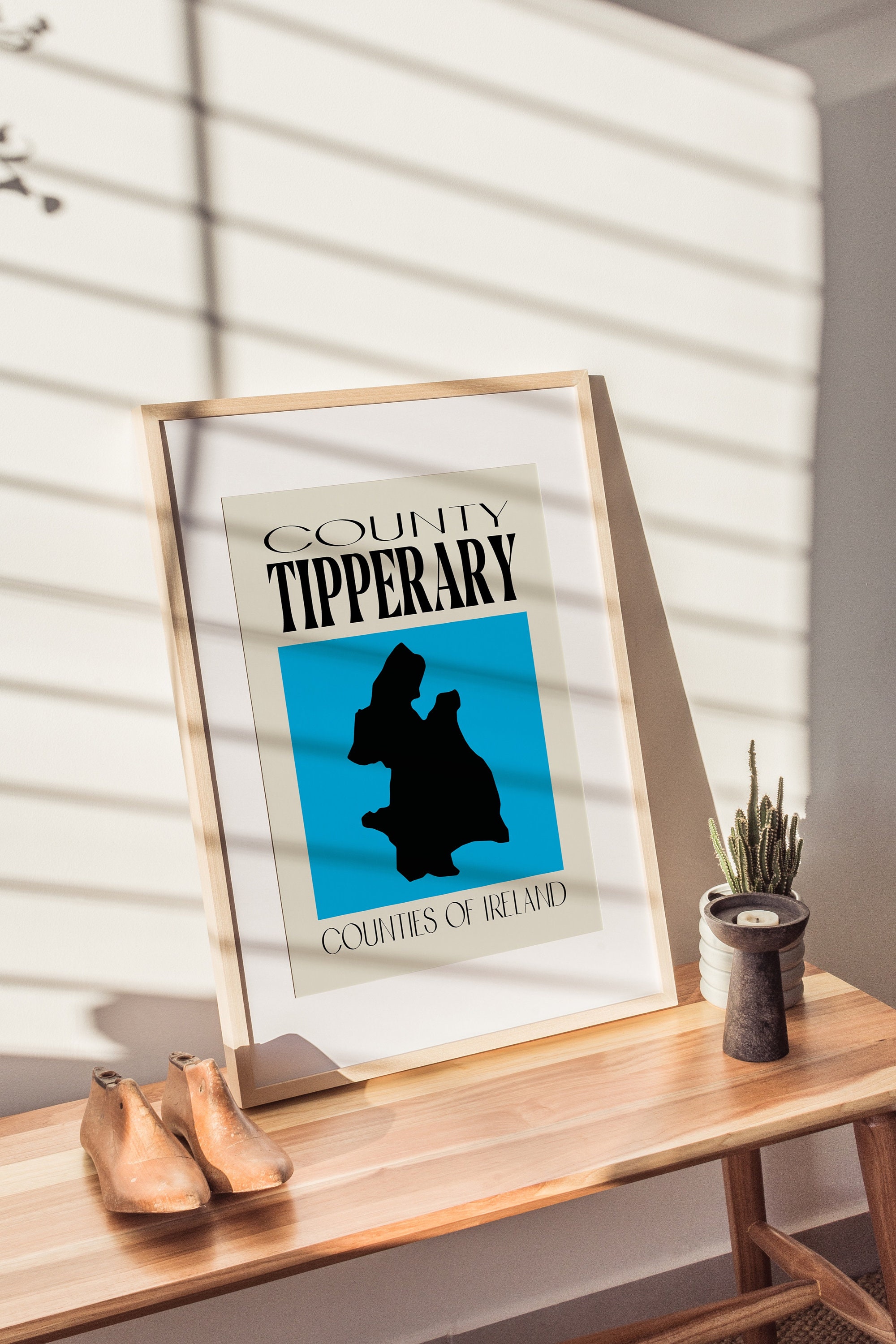 County Tipperary Map | Ireland Map Print | Counties of Ireland ...