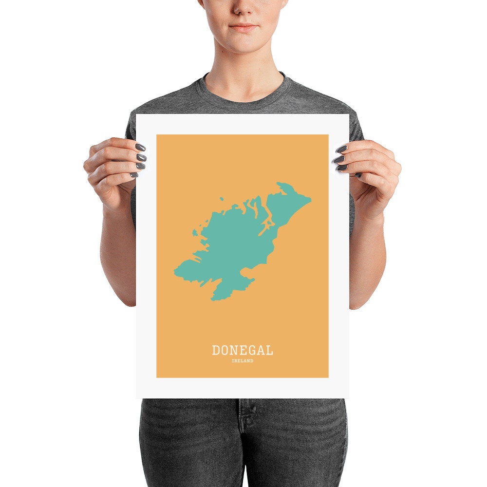 Donegal Map Print // Map of Donegal Print // Donegal Art Print ...
