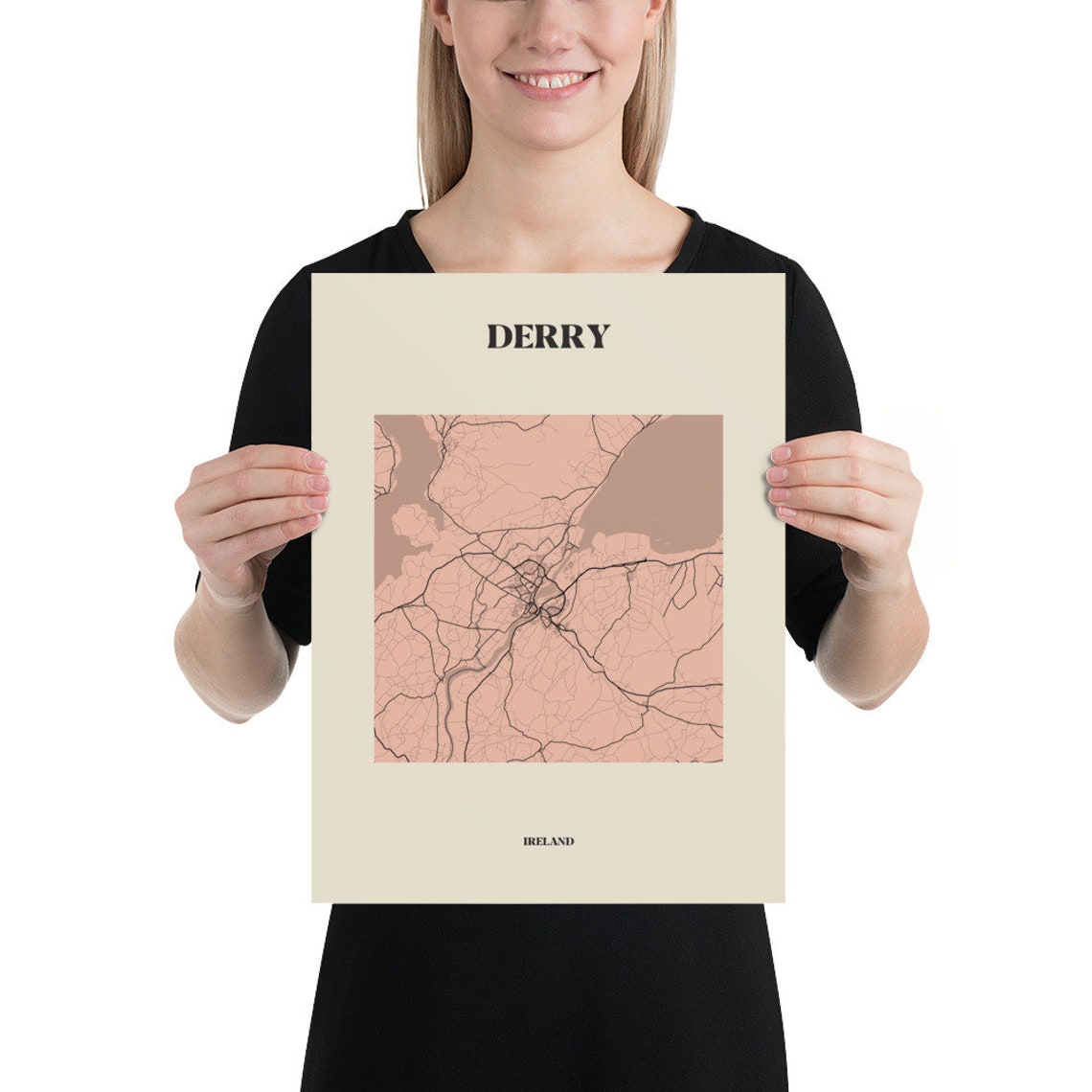 Derry Map Print // Map of Derry Print // Derry City // Derry Map ...