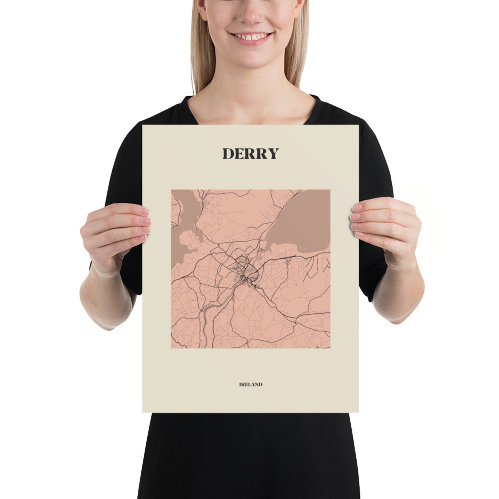 Derry Map Print // Map of Derry Print // Derry City // Derry - Etsy