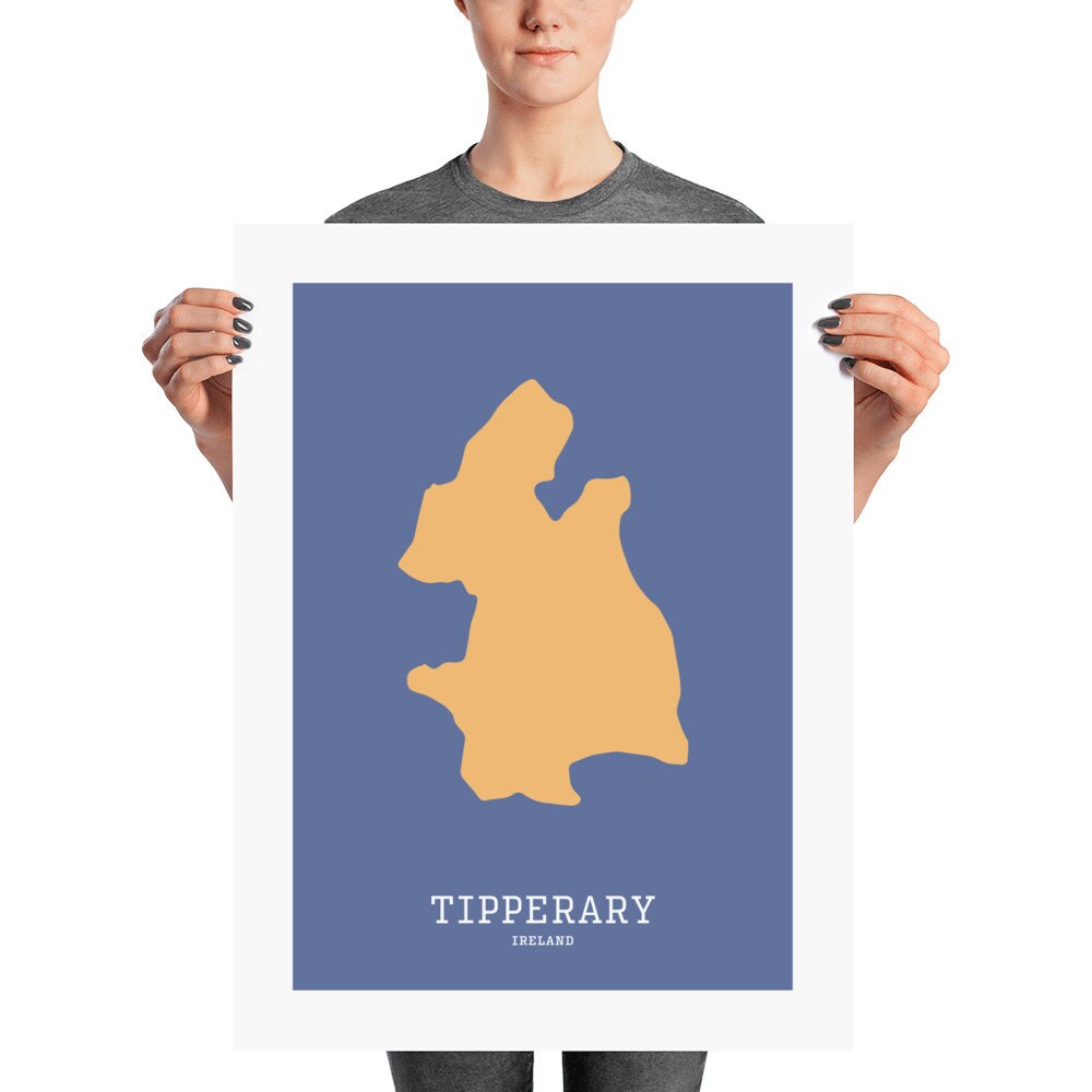 Tipperary Map Print // Map of Tipperary Print // Tipperary Art Print ...