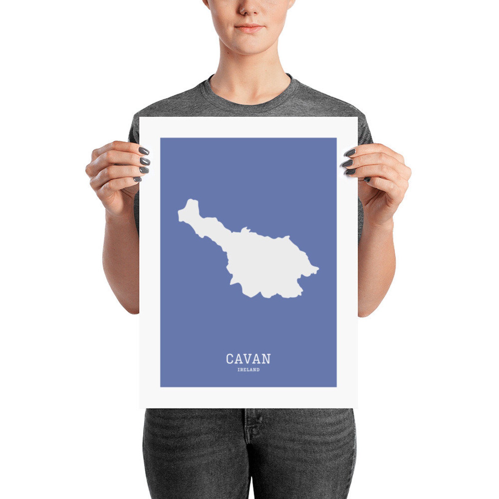 Cavan Map Print // Map of Cavan Print // Cavan Art Print // Cavan Map ...