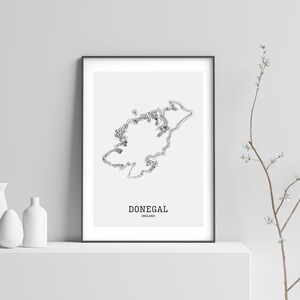 Map Line Art | County Donegal Map | Ireland Map Print | Minimal Map ...