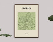 Limerick Map Print // Map of Limerick Print // Limerick City - Etsy