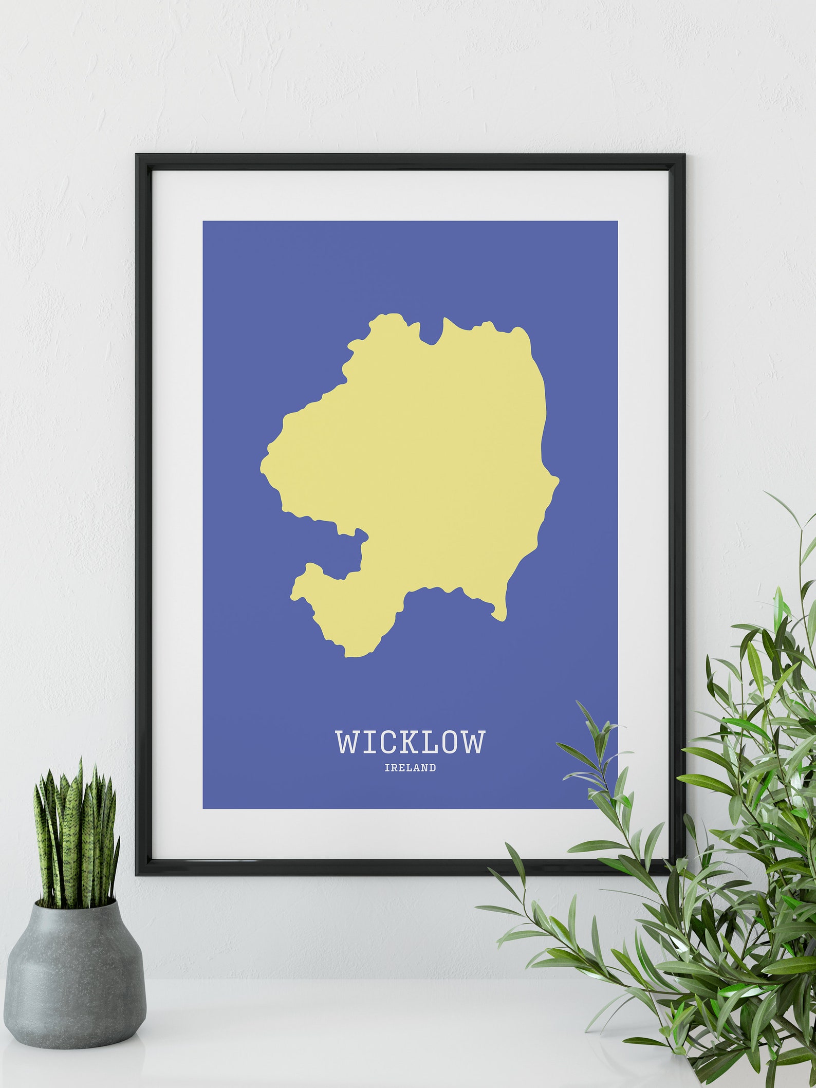 Wicklow Map Print // Map of Wicklow Print // Wicklow Art Print ...