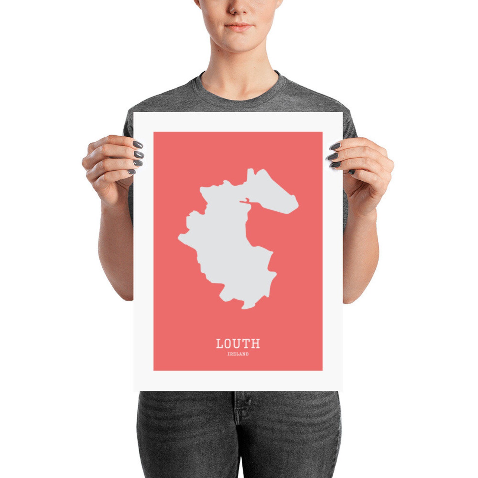 Louth Map Print // Map of Louth Print // Louth Art Print // Louth Map ...
