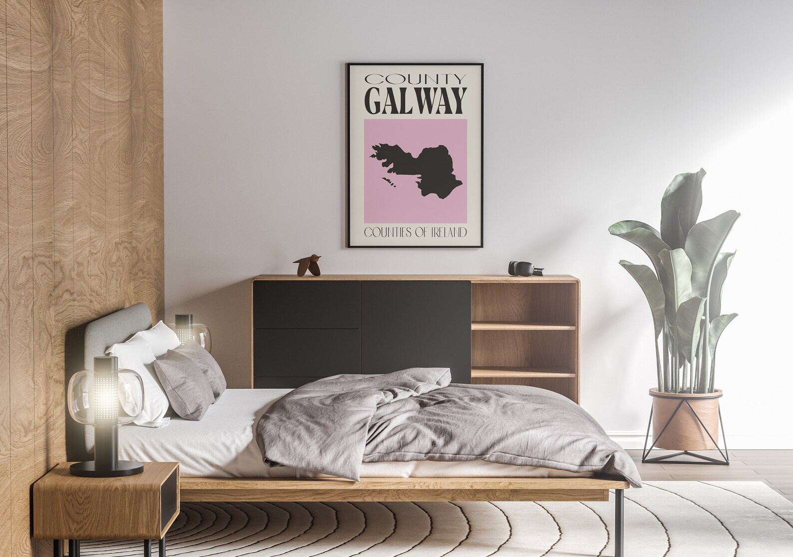 County Galway Map Print | Modern Irish Wall Art - Etsy