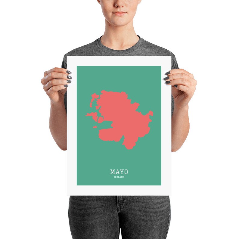 Mayo Map Print // Map of Mayo Print // Mayo Art Print // Mayo Map ...
